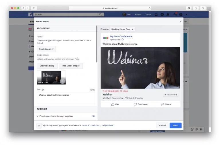Promotion On Facebook — Make Your Webinar Popular